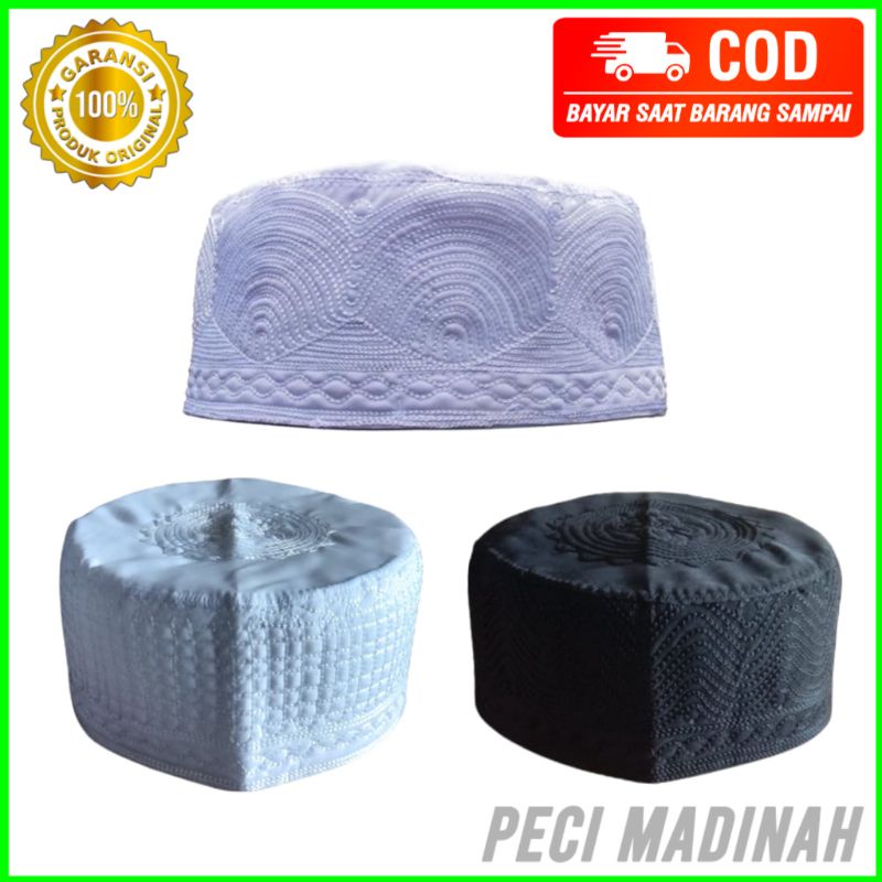 Jual Peci Kopeah Kopiah Kopyah Haji Madinah Hitam Putih Dewasa Anak Remaja Murah | Shopee Indonesia