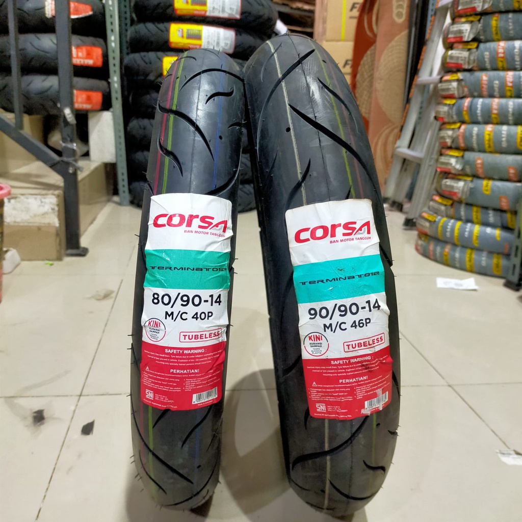 Jual Ban Motor Corsa Terminator 80/90 dan 90/90 Ring 14 Sepasang Ban ...