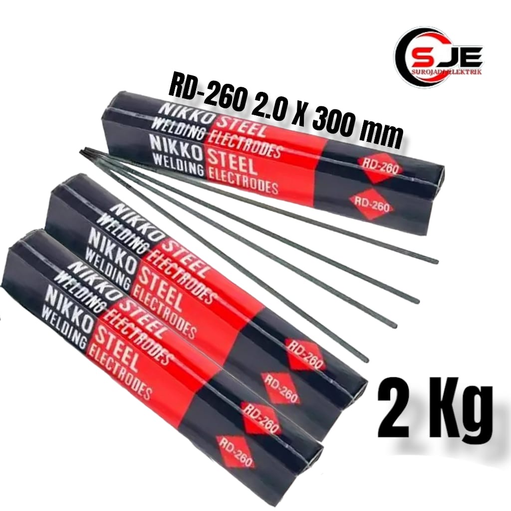 Jual Kawat Las nikko steel RD260 2.0 x 300 mm 2KG/ Kawat Las Nikko Steel kemasan 2 kg | Shopee ...