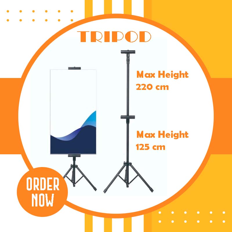 Jual Tripod banner / Stand tripod banner / Tripod display / tripod dua sisi - sudah termasuk ...