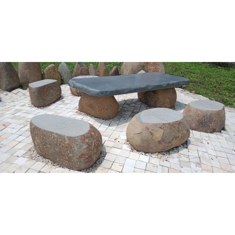 Jual MEJA KURSI TAMAN BATU ASLI MEJA TAMAN BATU KALI MEJA TAMAN BATU ...