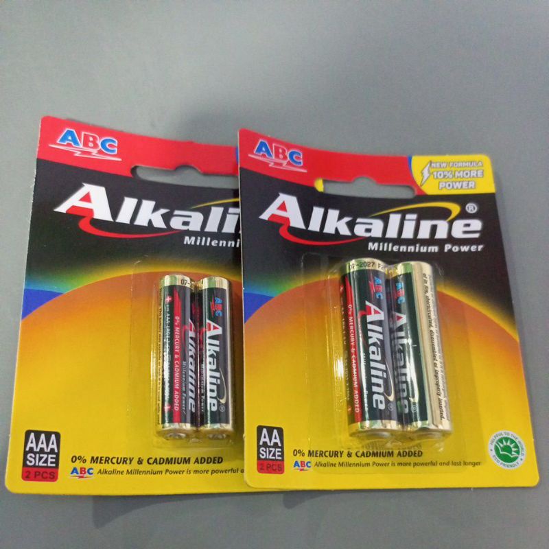 Jual ABC Baterai ALKALINE AA2-AAA3 Millenium Power | Shopee Indonesia
