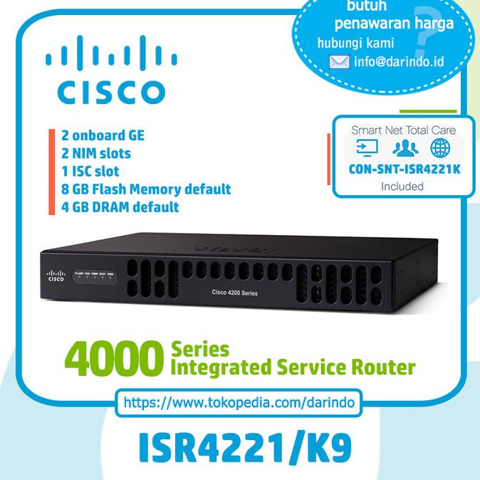 Jual PROMO Cisco 4221 Integrated Services Router [ISR4221/K9] + Smart ...