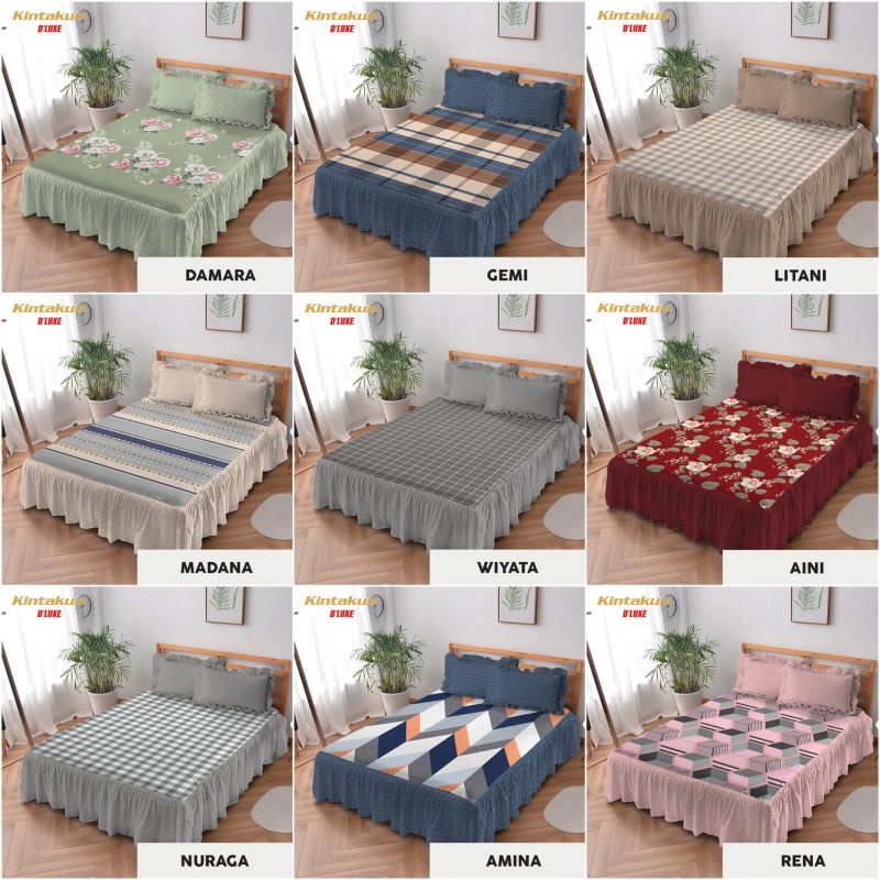 Jual HS SPREI 160X200/180x200 RUMBAI KINTAKUN DLUXE AINI, DAMARA, GEMI ...