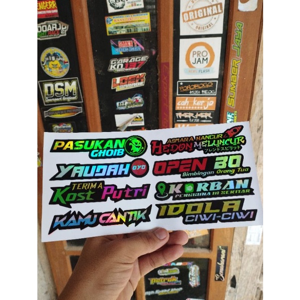 Jual Sticker Pack Print Dan Cut Hologram / Stiker Kata Kata / Stiker ... Jual Sticker Pack Print Dan Cut Hologram / Stiker Kata Kata / Stiker ...
