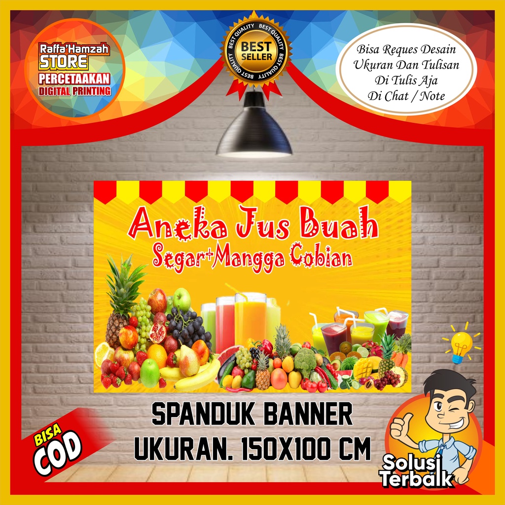Jual Spanduk, Banner Es buah Spanduk Usaha Es buah Spanduk Jus Buah ...