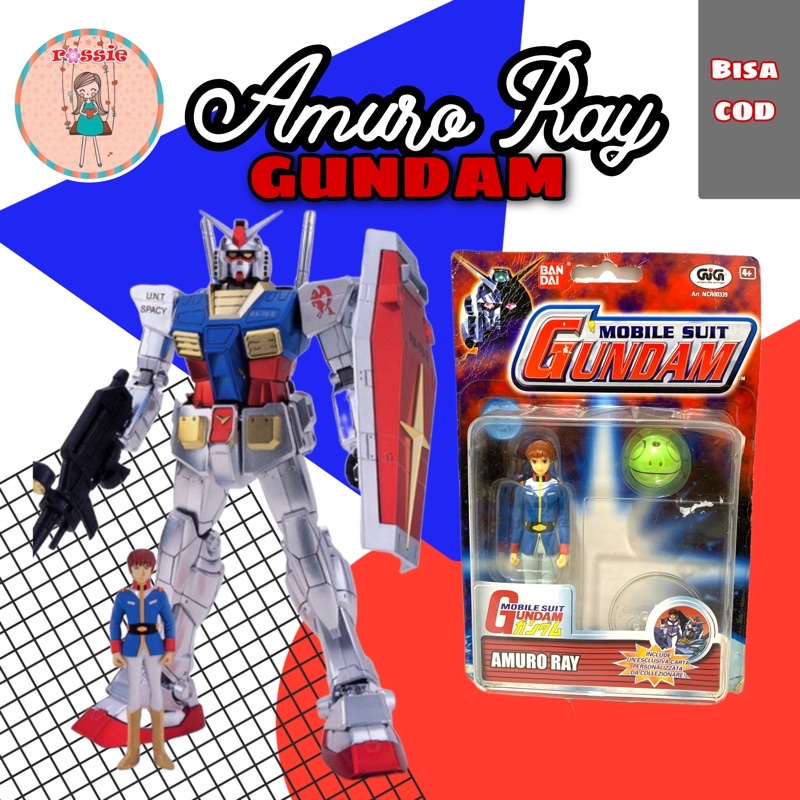 Jual Figurine Amuro Ray/Pajangan Gundam/Action Figure Amuro Ray Gundam ...
