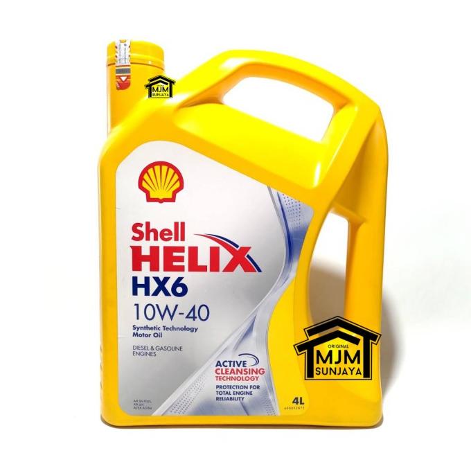 Jual Oli Mesin Shell Helix Hx6 Sae 10W-40 4 Liter Bensin Galon Hx 6 ...