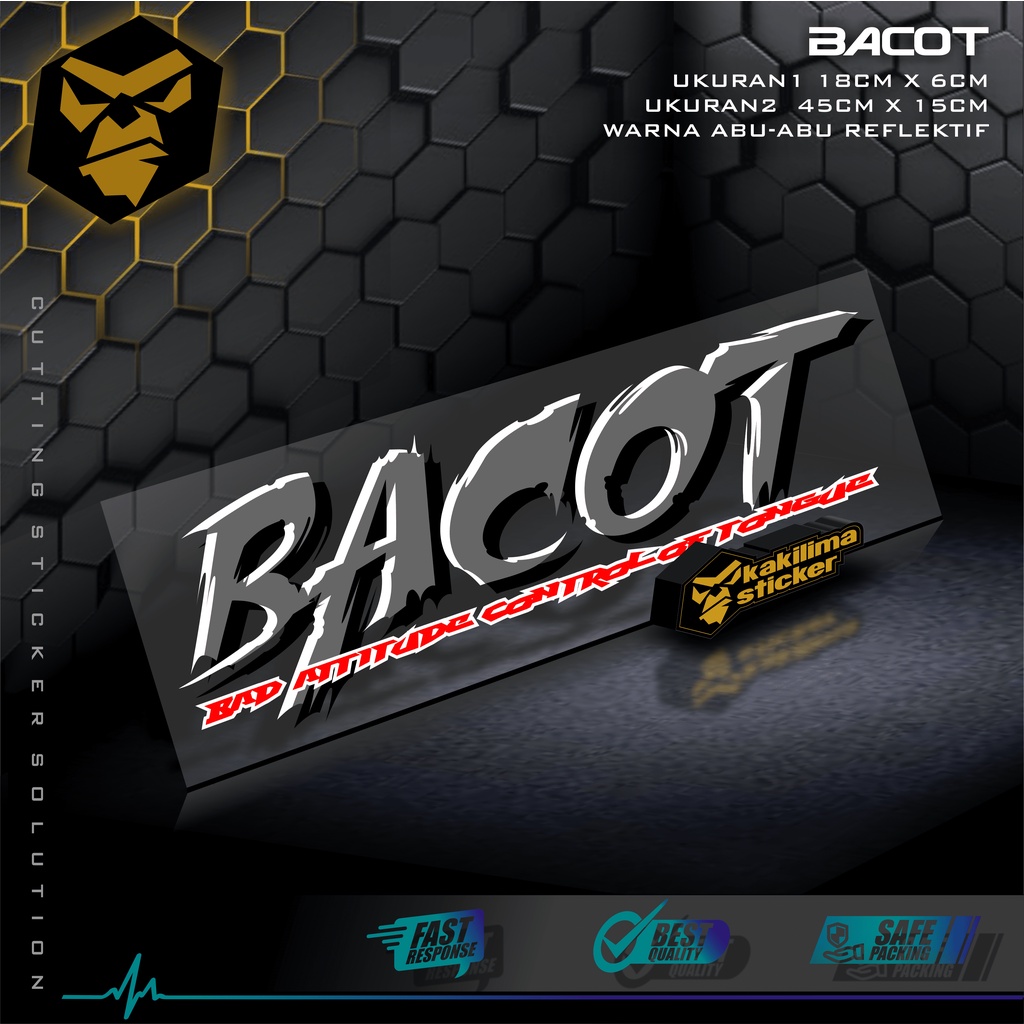 Jual Cutting Sticker Bacot, Bad Attitude Control Of Tongue tampilan ...