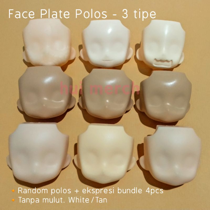 Jual Faceplate nendoroid polos tanpa mulut / part muka blank face plate ...