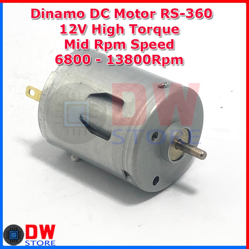 Jual Dinamo DC Motor RS360 RS 360 DC 12V 15V 18V 24V Mid RPM High Torque | Shopee Indonesia