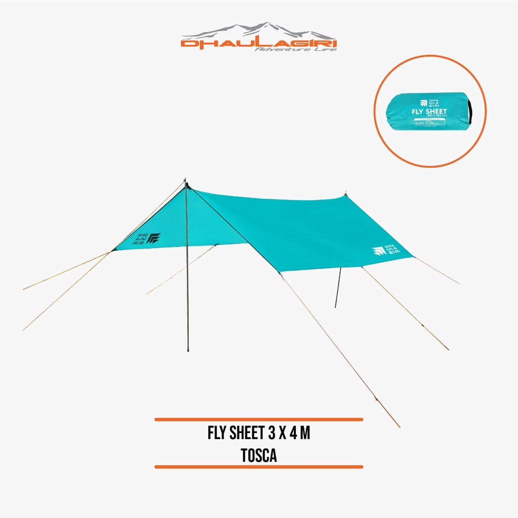 Jual [COD] Flysheet 3x4 Dhaulagiri PU3000mm - fly sheet 3x4 waterproof ...