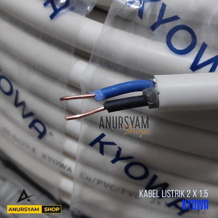 Jual Kabel Listrik 2 x 1.5 Meteran / Kabel 2x1.5 KYOWA Per Meter ...