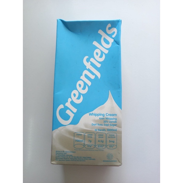 Jual GREENFIELDS MILK UHT WHIPPING CREAM 1L | Shopee Indonesia