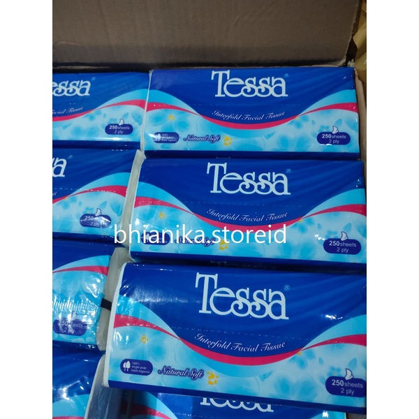 Jual Tisu Wajah Tessa 250 Sheet 2 Play Natural Soft New Produk Tisu ...