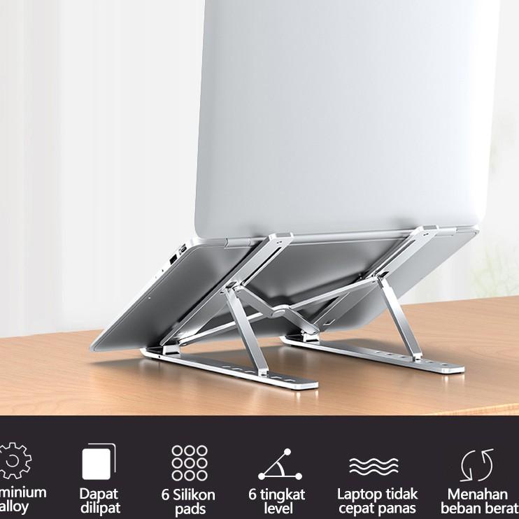 Jual Rekomendasi Laptop Stand Holder Portable Dudukan Tablet Aluminium ...