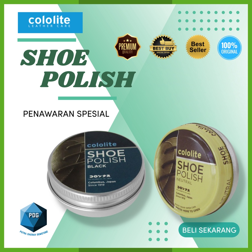 Jual COLOLITE SHOE POLISH Semir Sepatu Kulit Pria Wanita Warna Hitam ...