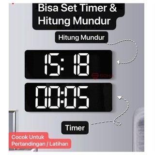 Jual Sonifer Jam Dinding Timer Countdown Digital LED 39 x 13 cm ...