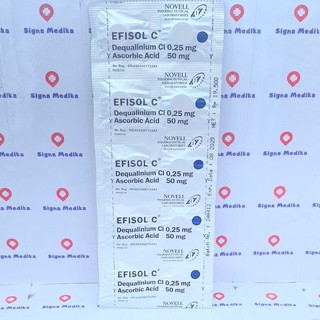 Jual Efisol-C Lozenges Strip Isi 10 Tablet - Permen Radang Tenggorokan ...