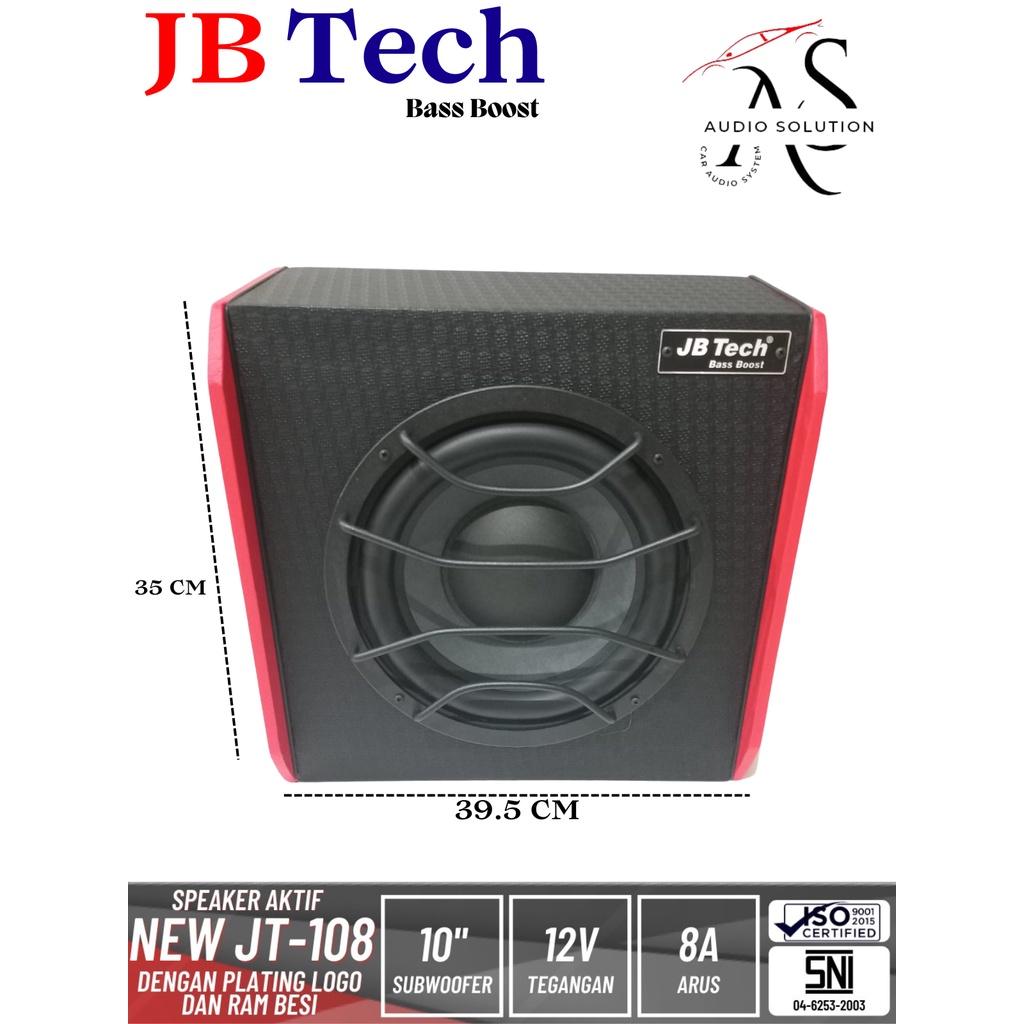 Jual Subwoofer Aktif JB-Tech JT-108 BassTube Kotak Bass Box Mobil Aktif JB TECH 10 Inch | Shopee ...
