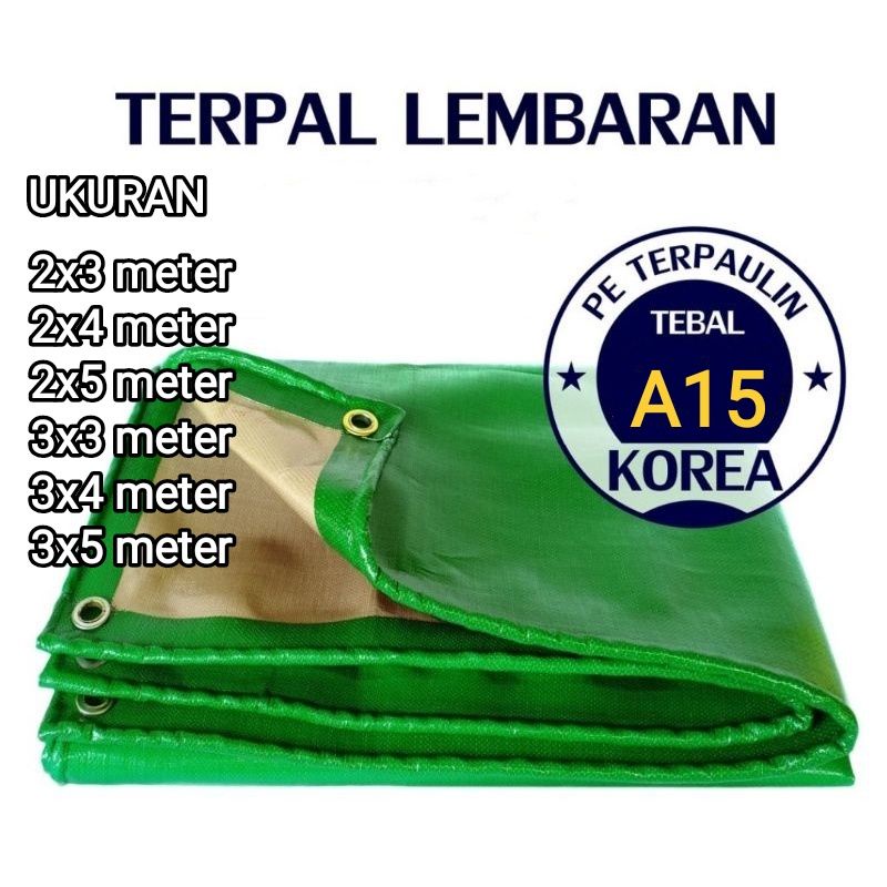 Jual Terpal lembaran type a15 dan a20 kualitas super warna hijau emas ...
