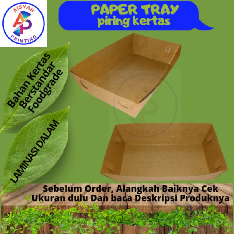 Jual Paper food tray / wadah / nampan makanan kertas | Shopee Indonesia