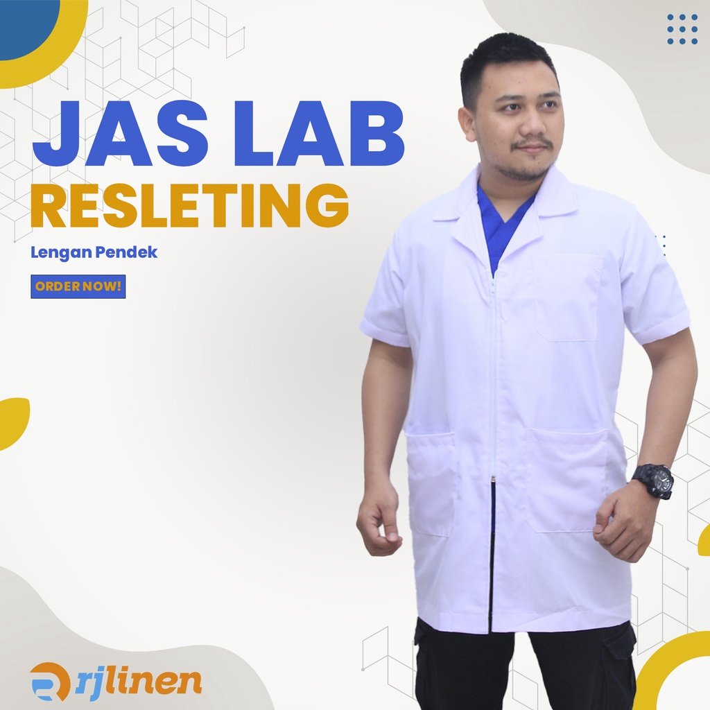 Jual JAS LABORATORIUM RESLETING LENGAN PENDEK / JAS LAB RUMAH SAKIT ...