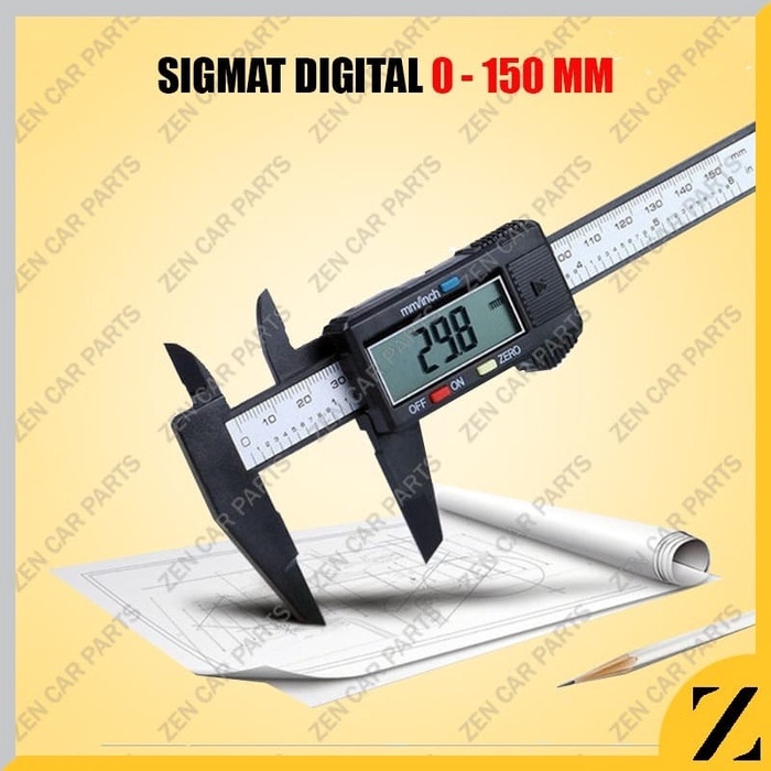 Jual Sigmat digital LCD alat pengukur panjang benda Jangka Sorong Vernier Caliper Alat Ukur 6 ...