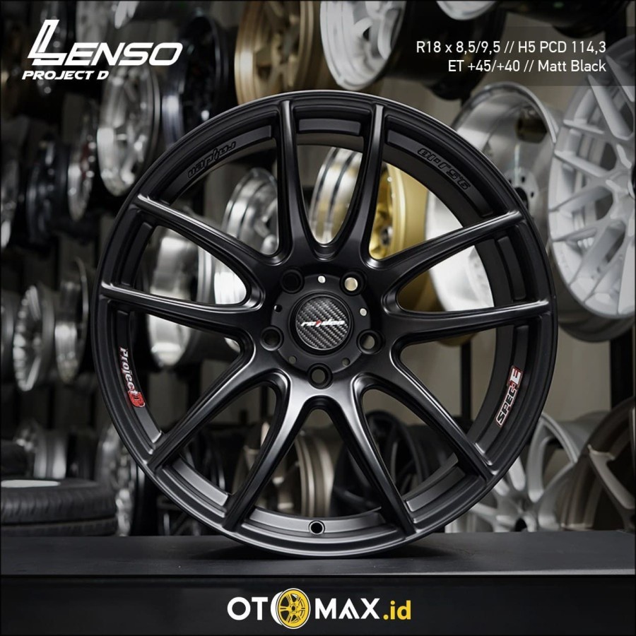 Jual Velg Mobil Lenso Project D Spec-E Ring 18 Matt Black | Shopee Indonesia