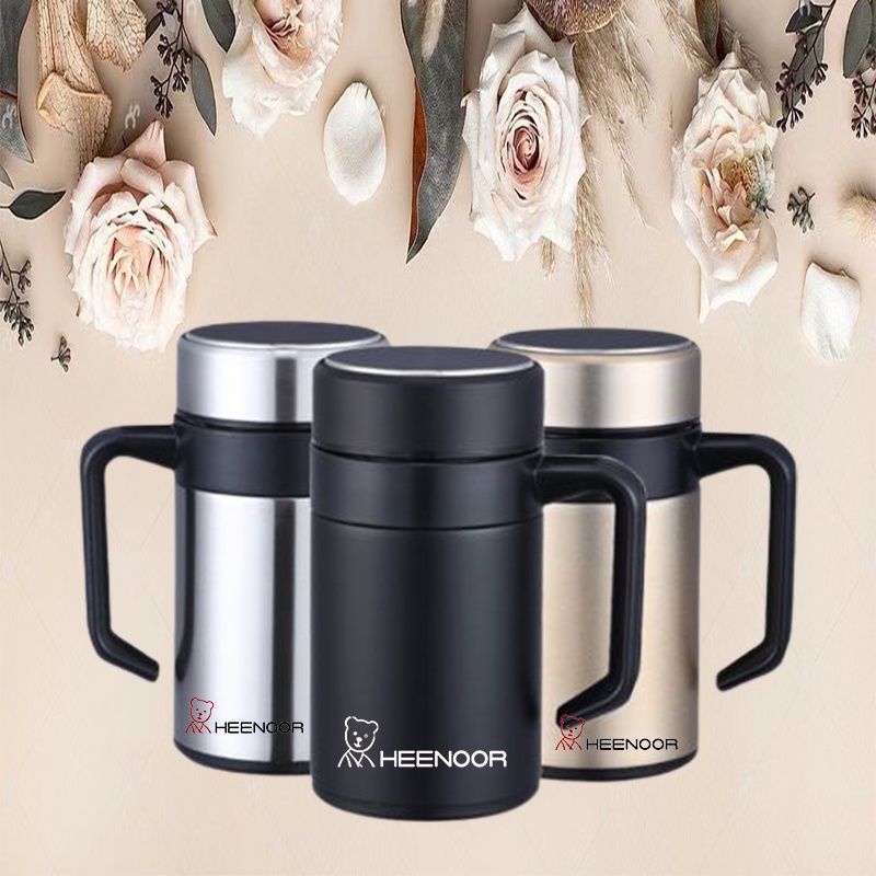 Jual Termos Mug Elegan Vacuum Cup LOGO HEENOOR / Termos Cangkir Air Minum Stainless Steel ...