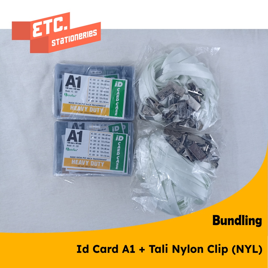 Jual Paket Bundling Id Card A1 + Tali Nylon Clip (NYL) | Shopee Indonesia