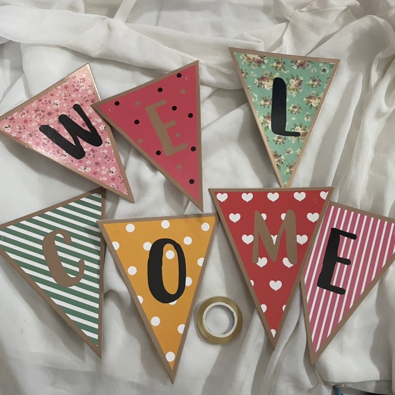 Jual WELCOME ! FLAG BANNER | Party Accesories | Bendera Hiasan Selamat ...