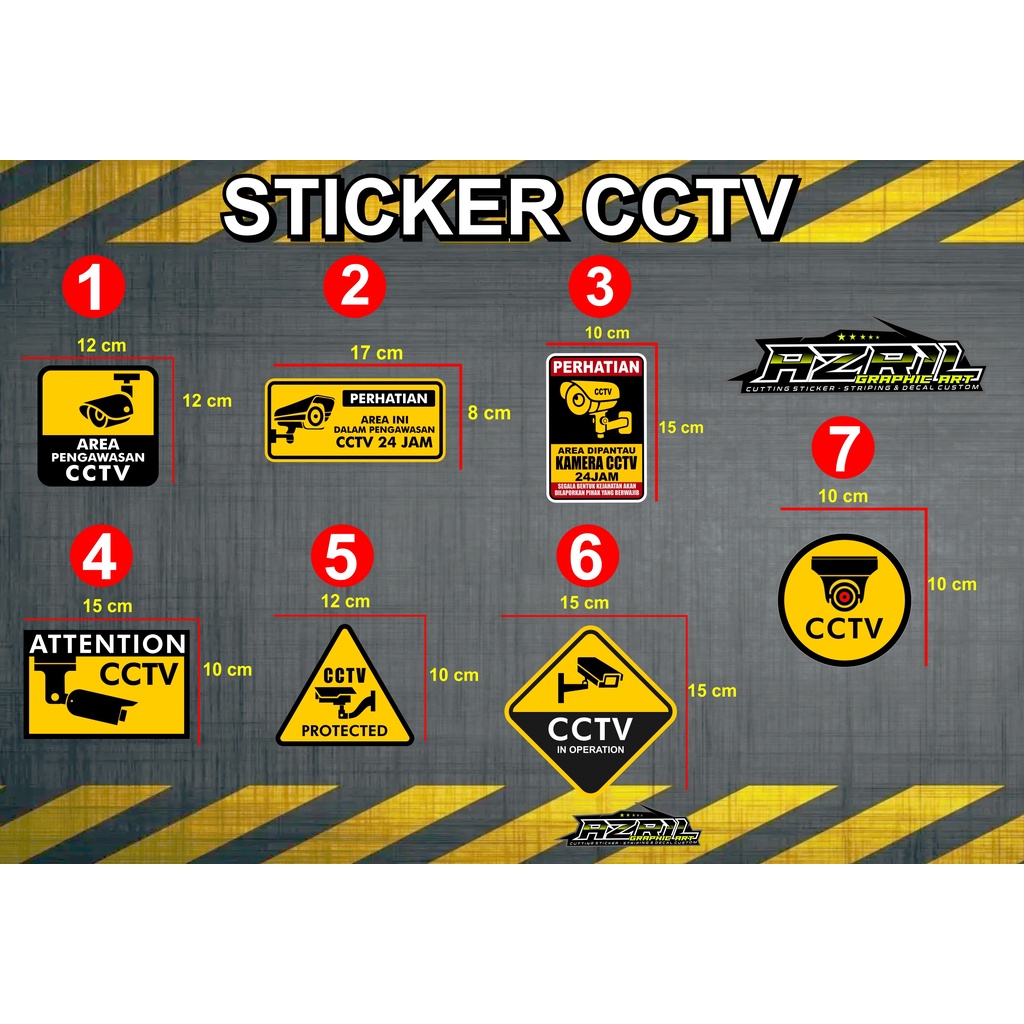 Jual Stiker CCTV area CCTV | Shopee Indonesia
