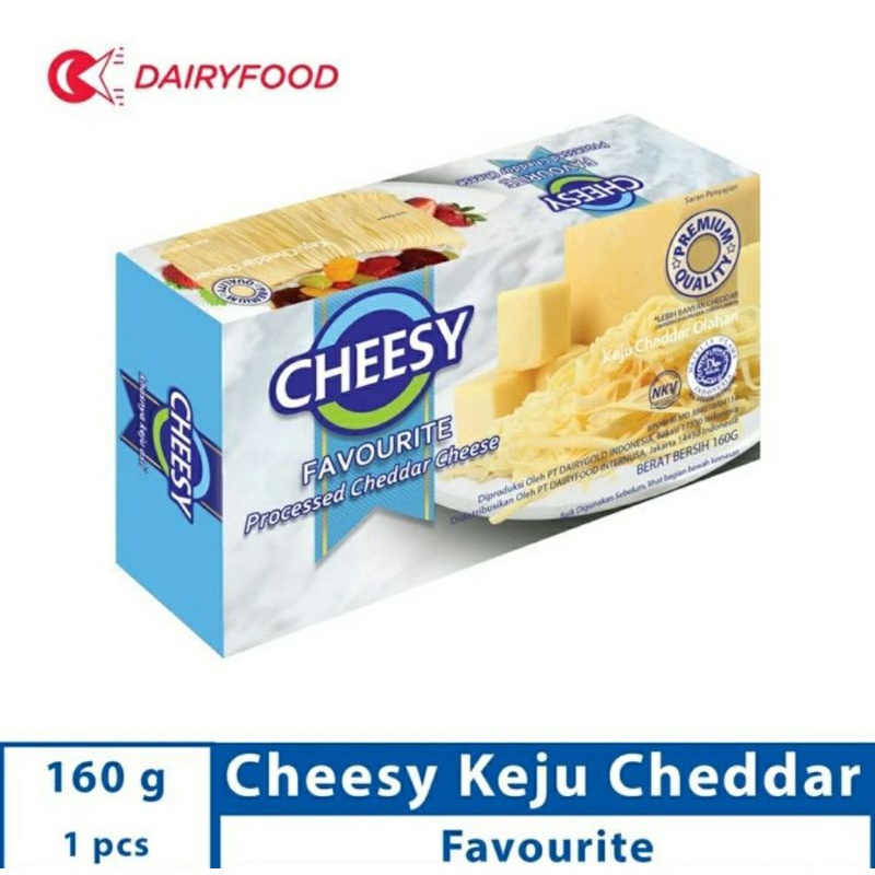 Jual Cheesy Keju Favourite / Favorit Cheddar Cheese 160gr | Shopee ...