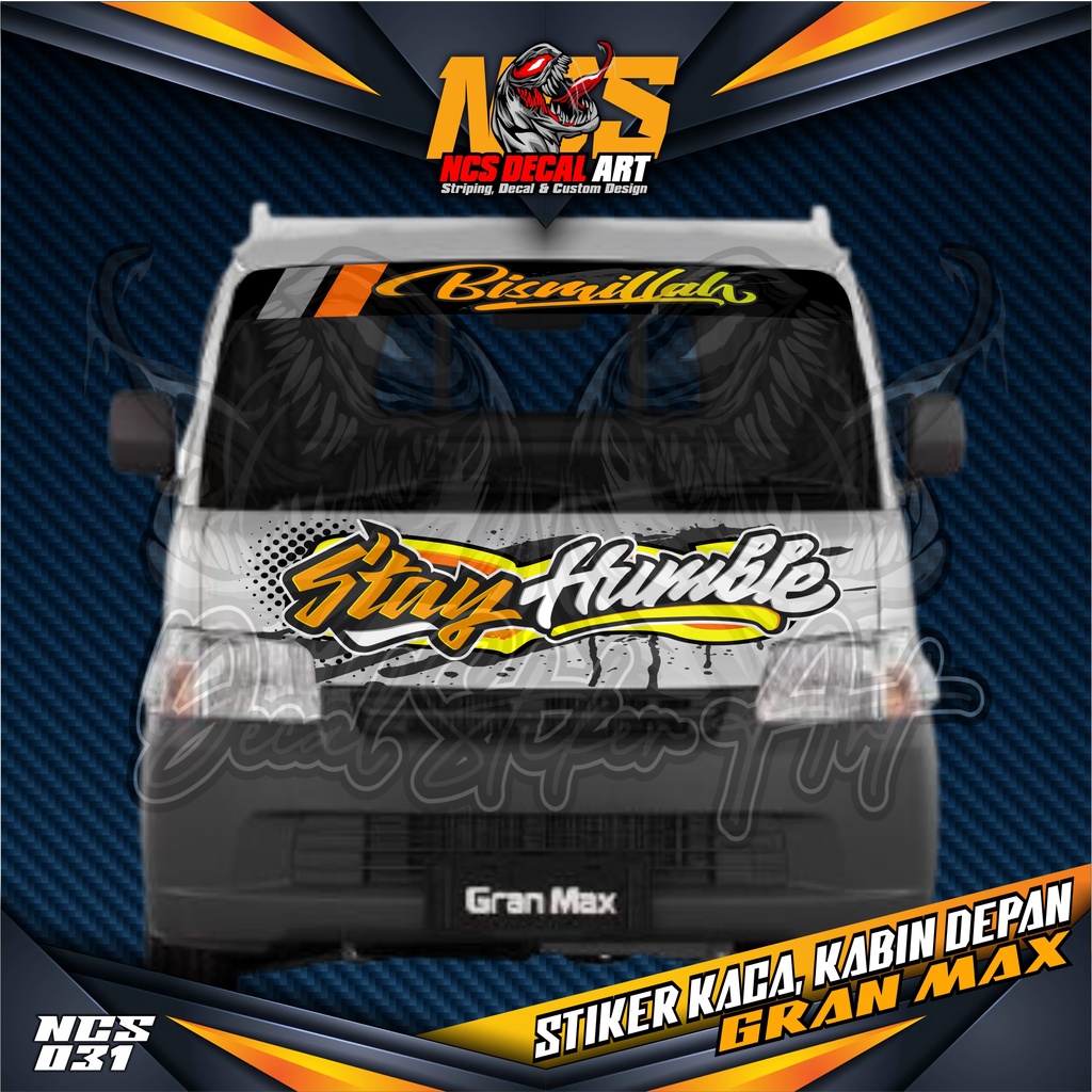 Jual Stiker Decal, Kaca, Kabin Depan bismilah stay humble All Pick Up ...