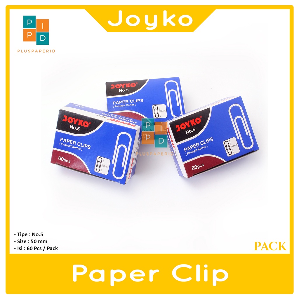 Jual Joyko - Paper Clip No. 5 Jumbo Size - Pack | Shopee Indonesia