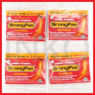 Jual SRONGPAS HERBAL STAMINA PASAK BUMI DAN GINSENG RENCENG 20X2KAPSUL ...