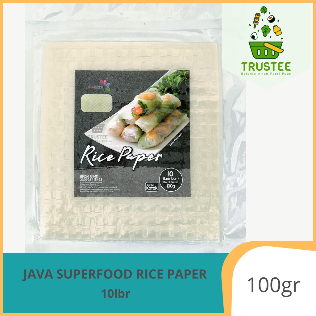Jual Java Super Food Rice Paper / Kulit Lumpia Kotak 10 Lembar 100gr ...