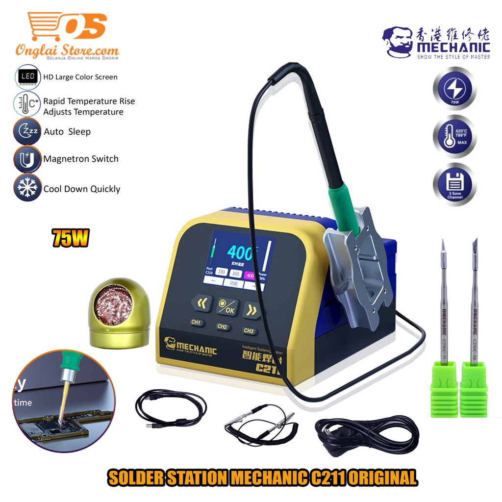 Jual Solder Station Mechanic C211 Soldering Iron Soldering Digital Original | Shopee Indonesia