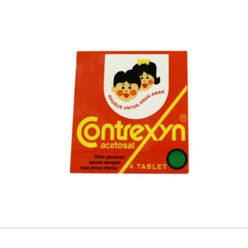 Jual contrexyn tabler 1 strip / contrexin tablet / obat panas anak ...