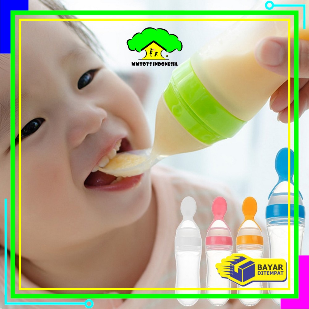 Jual MI-C49-50 Botol Sendok Makan Bayi Botol Susu Dot Sendok Bubur MPASI Baby Spoon Feeder Food ...