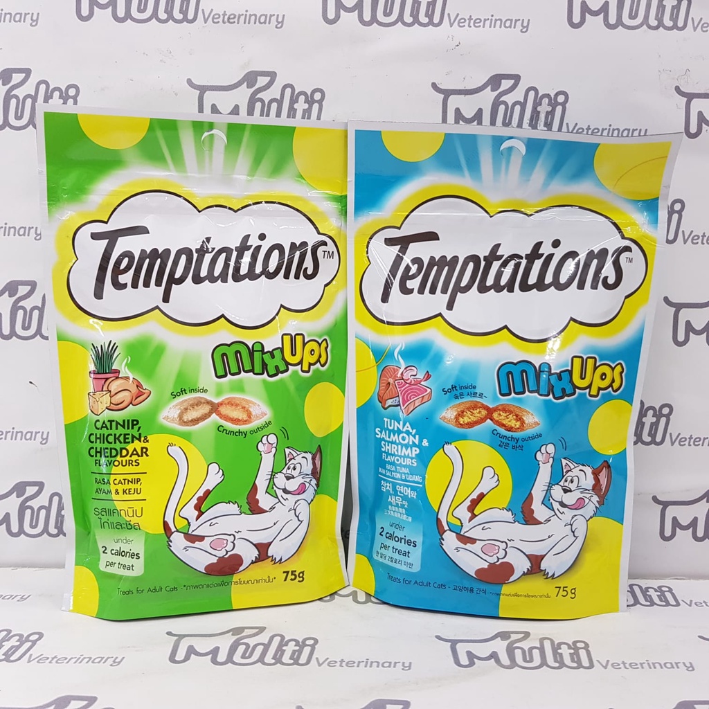 Jual TEMPTATION 75gr MIX UP Cat Treats Snack Kucing Cemilan | Shopee ...