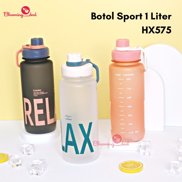 Jual Botol Minum Sport Doff 1 Liter / Botol Minum Plastik Relax Doff ...