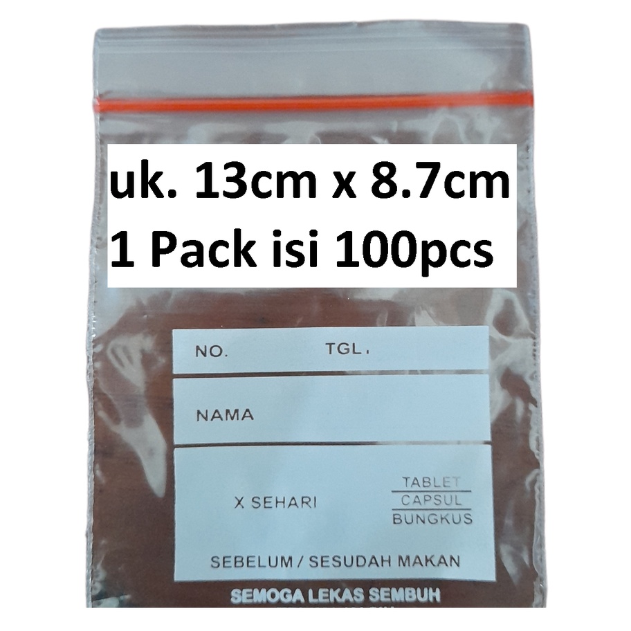 Jual PLASTIK KLIP OBAT UKURAN SEDANG 1 PACK ISI 100 PCS | Shopee Indonesia