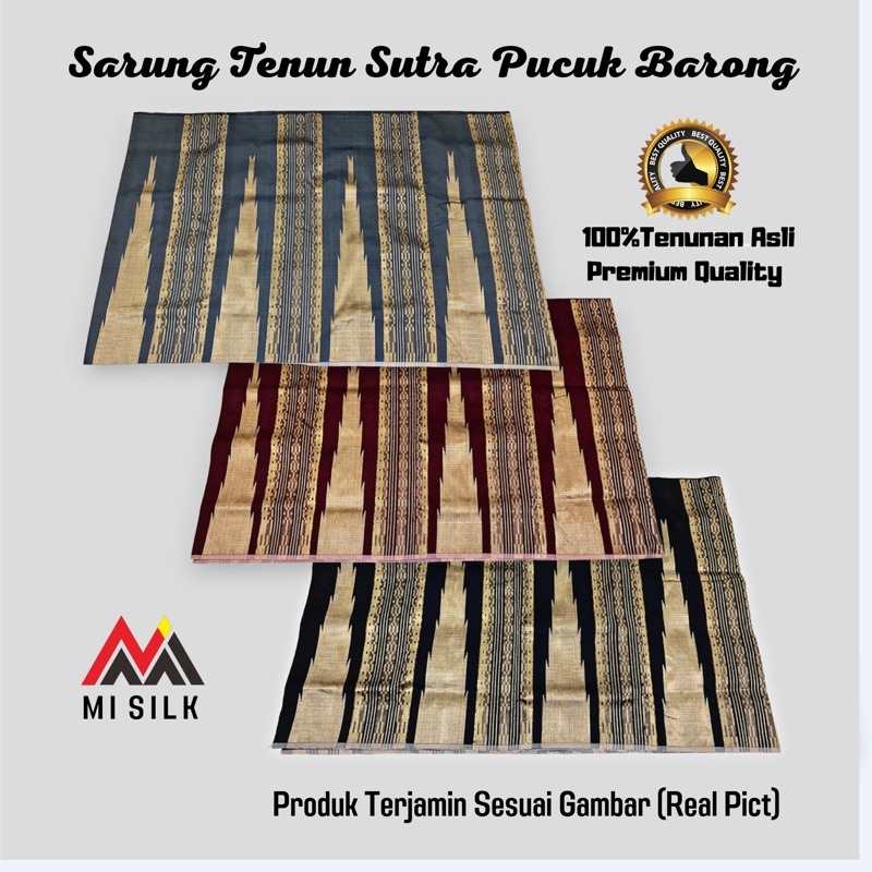 Jual Kain Tenun Bugis Sutera Premium Pucuk Barong | Shopee Indonesia