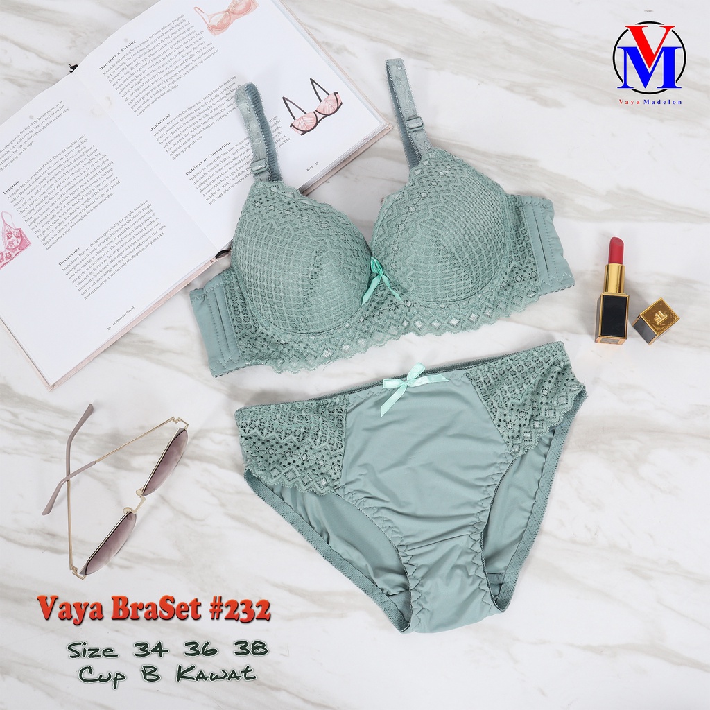 Jual Vaya Bra Set Renda Ada Kawat Art 232 | Shopee Indonesia