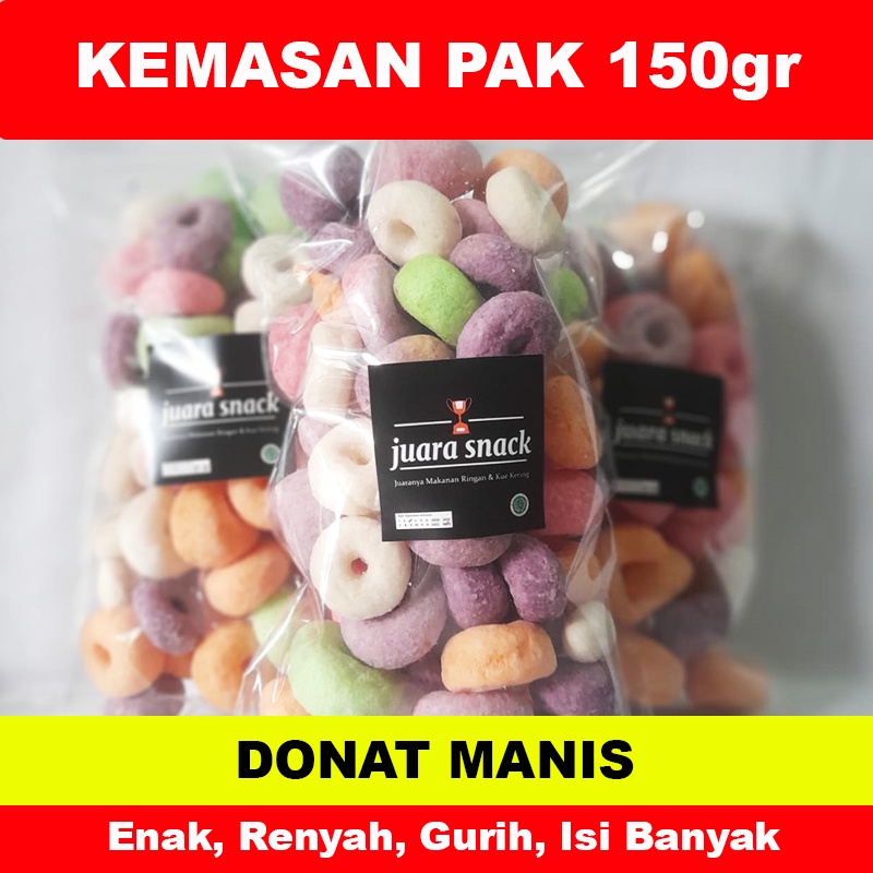 Jual Makanan Ringan Donat Manis 150gr Juara Snack | Shopee Indonesia