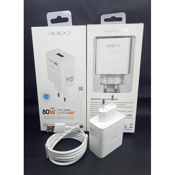 Jual CHARGER OPPO 80W SUPERVOOC MICRO & TYPR C FAST CHARHING TC OPPO ...