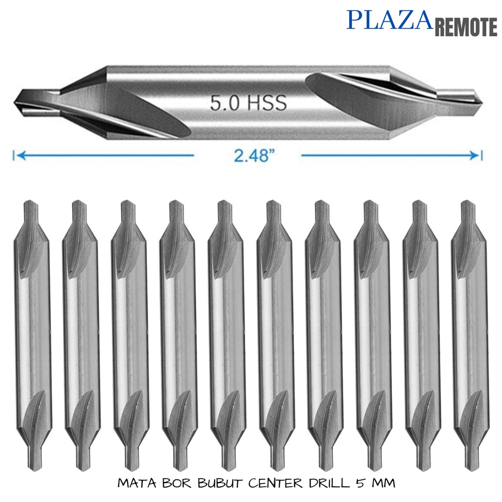 Jual MATA BOR BUBUT HSS CENTER DRILL BIT 60 DERAJAT SET COUNTERSINK ...