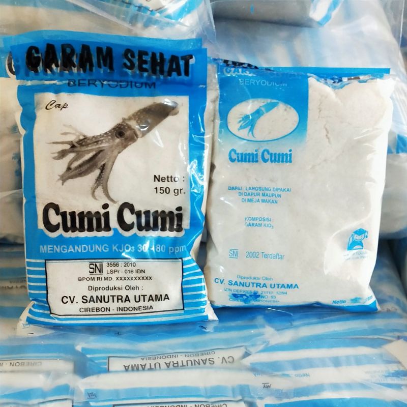 Jual Garam Dapur Garam Masak Beryodium 150gr (5pcs) | Shopee Indonesia